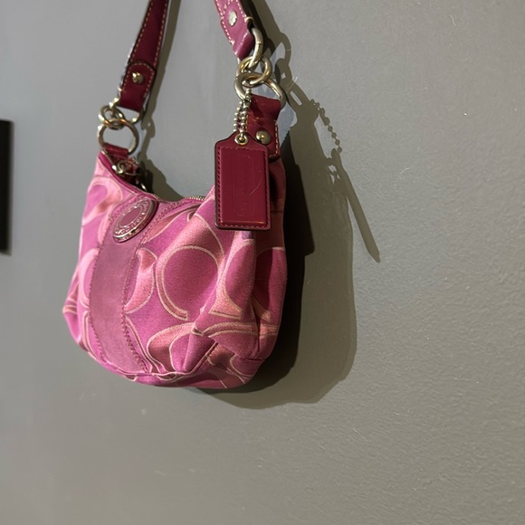 Coach | Bags | Coach Pink Mini Bag With Monogram Pattern | Poshmark